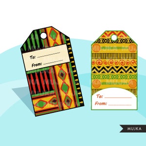 Kwanzaa Tags, Printable Kwanzaa Holiday Labels, Digital PNG Gift Tags ...