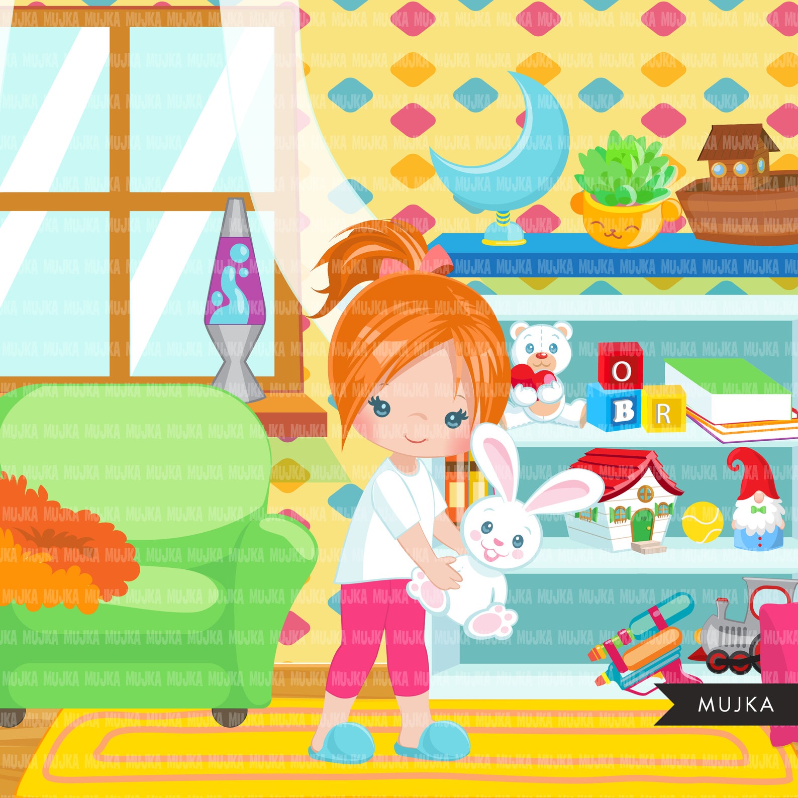 Chores Clipart Cleaning Room Tidying Up Children's Room | Etsy