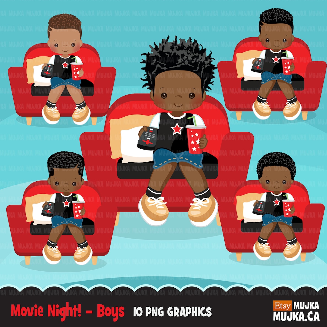 Movie Night Birthday, Movie Night Png, Boys Movie Night Graphics, Boys ...