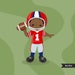 Football Clipart. Sport Graphics, Boys American Player Characters ...