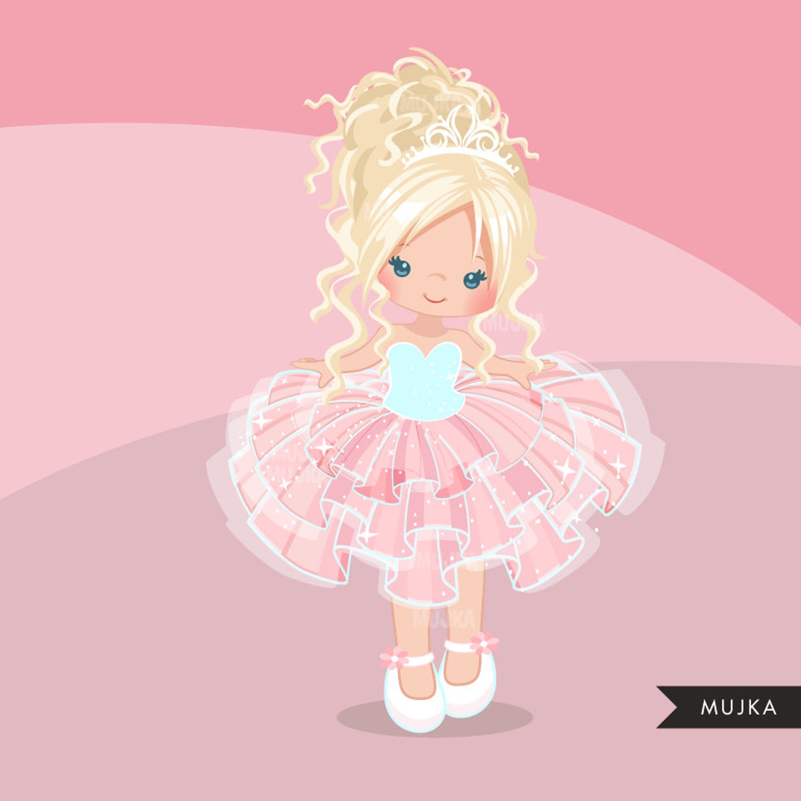 Pink Tutu Clipart. Cute Ballerina Graphics Ballet Party - Etsy