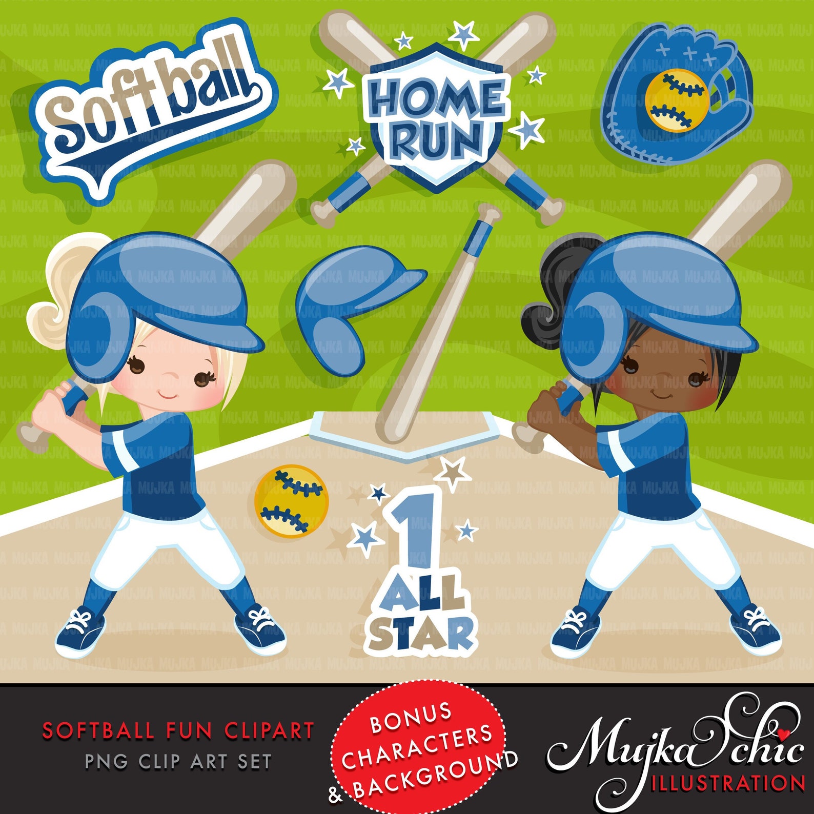 Softball Clipart. Blue Softball Graphics, Baseball Players, Baseball ...