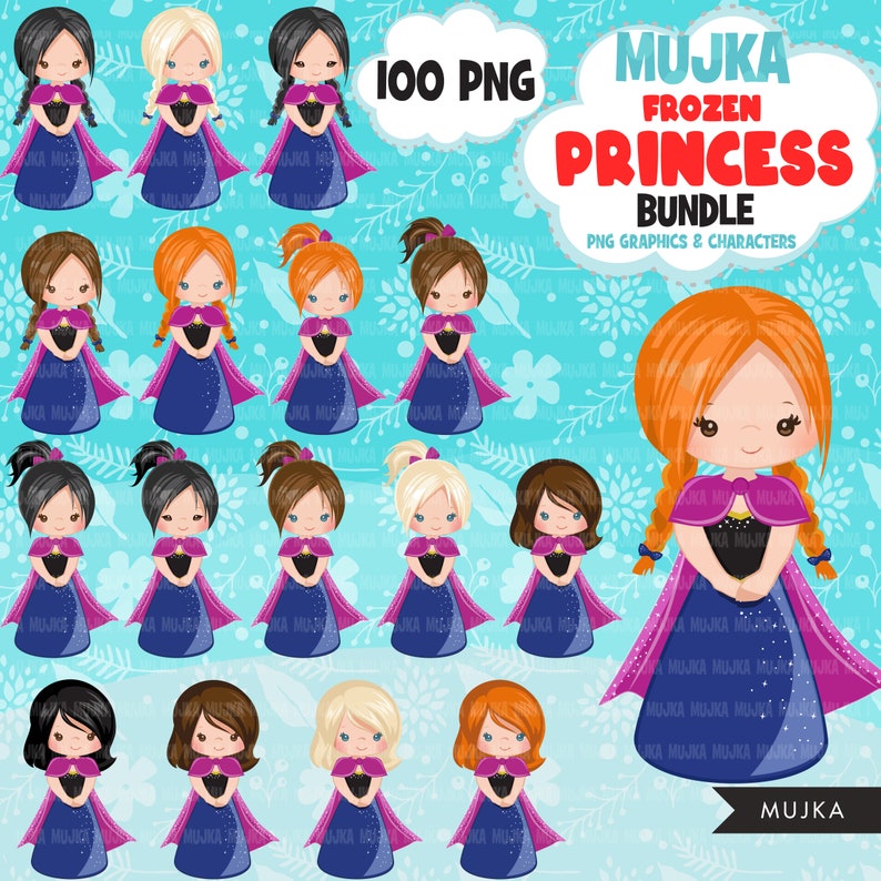 Princess Bundle Princess Png Princess Clipart Birthday - Etsy