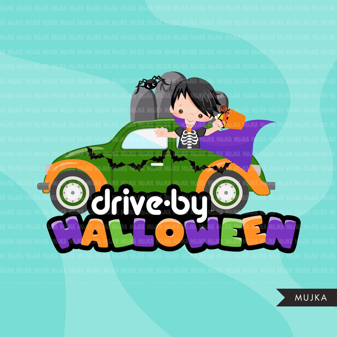 Halloween Drive by Clipart Halloween Cars Halloween Parade - Etsy Canada