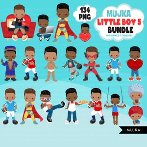 Black Boy Png Bundle, Black Boy Clipart, Black Boy Art, Little Boy ...