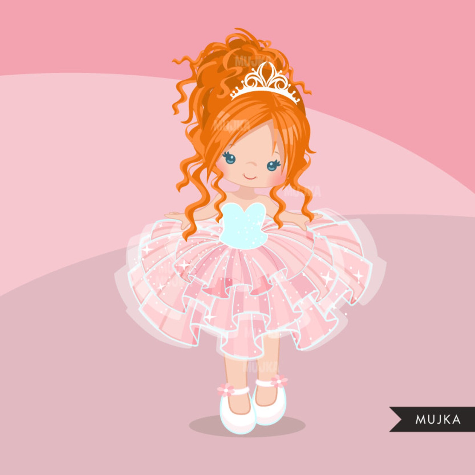 Pink Tutu Clipart. Cute Ballerina Graphics, Ballet Party, Party ...