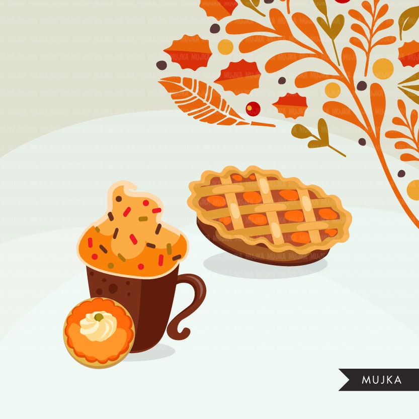 Thanksgiving Clipart. Gobble Gobble Turkey, Apple Pie, Pumpkin Pie ...