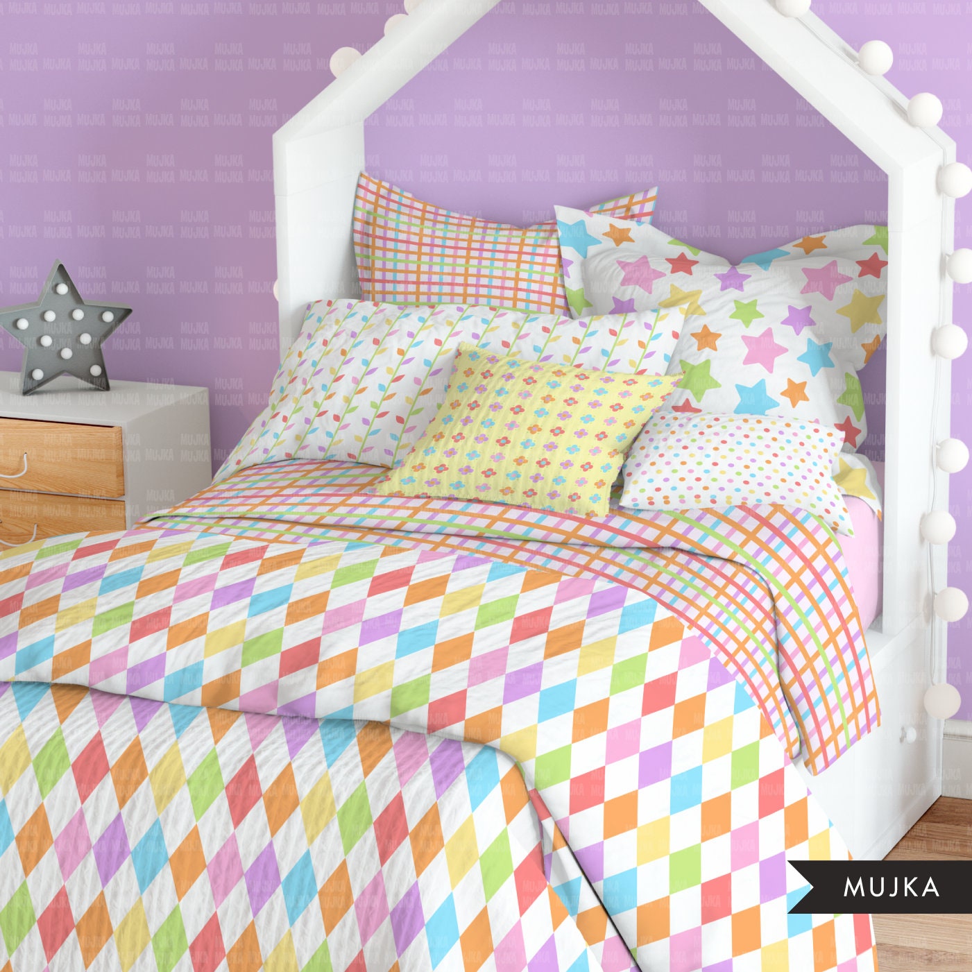 Rainbow Digital Papers Seamless Pastel Rainbow Pattern | Etsy