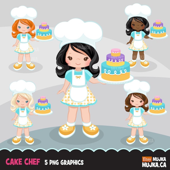 Pastry Chef Cartoon Girl