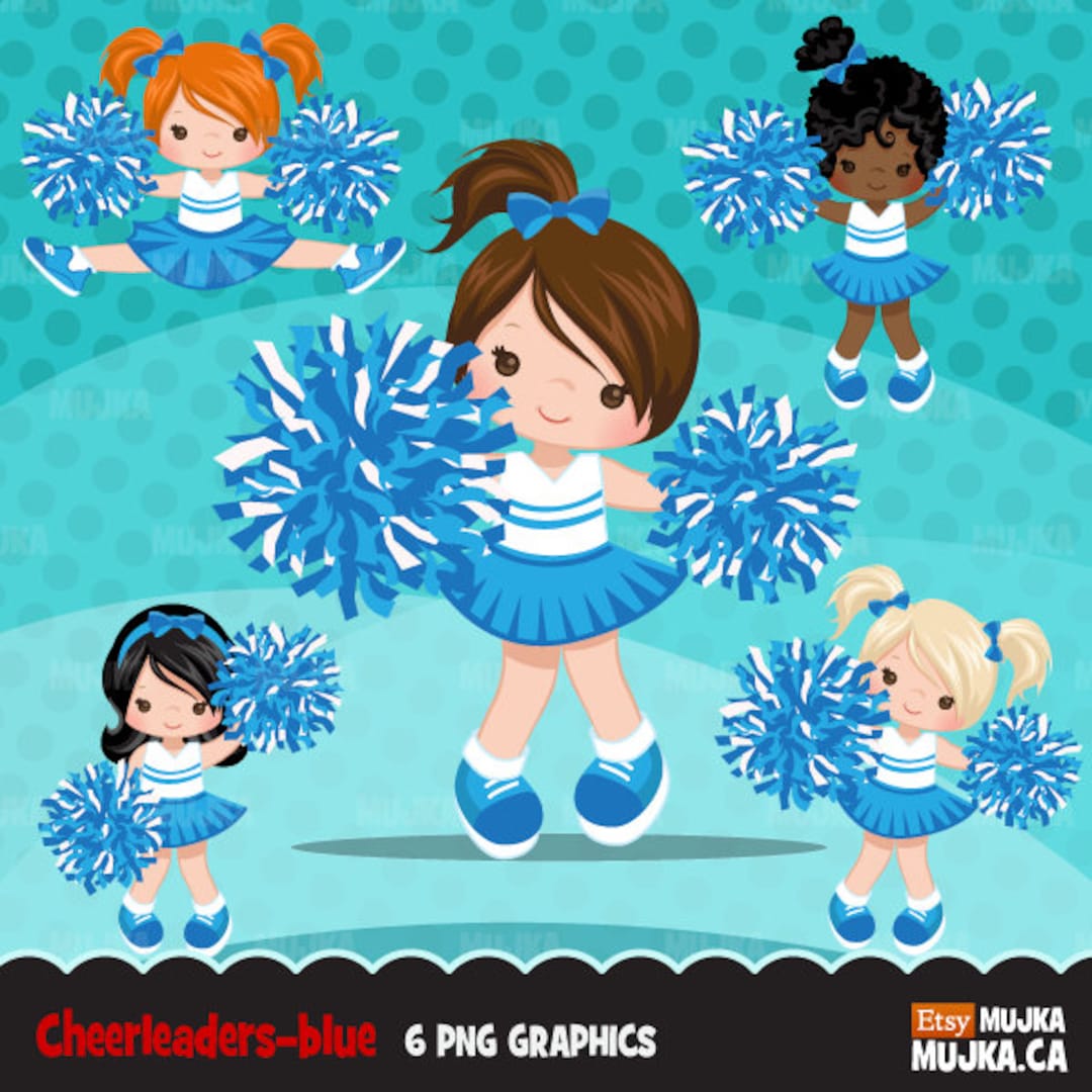 Cheerleader Clipart. Sports Graphics, Cheerleader Pom Pom. Red White ...