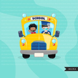 Back to School Clipart, School Bus Clip Art, Students With Face Mask ...