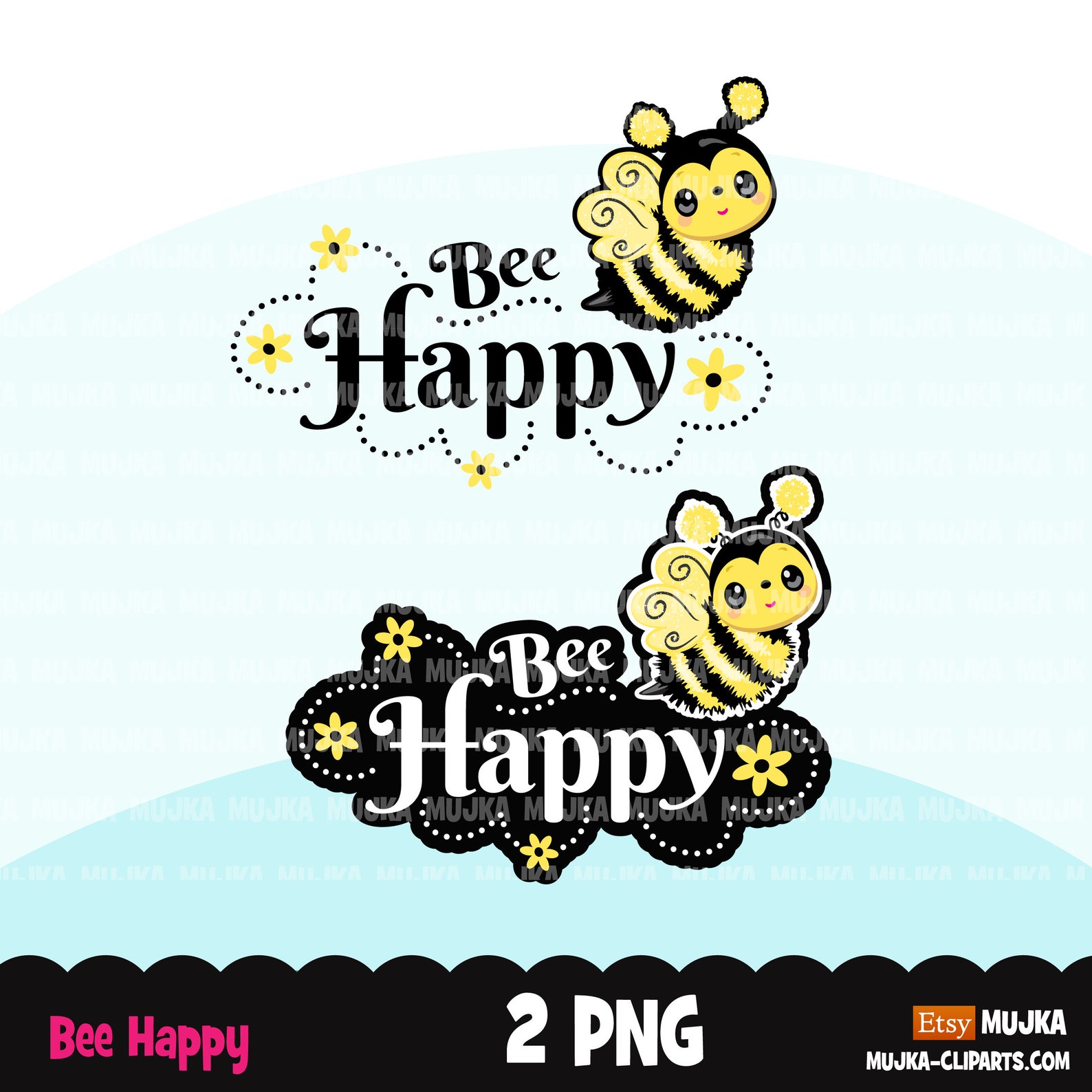 Bee Happy clipart Bee happy sublimation designs digital | Etsy