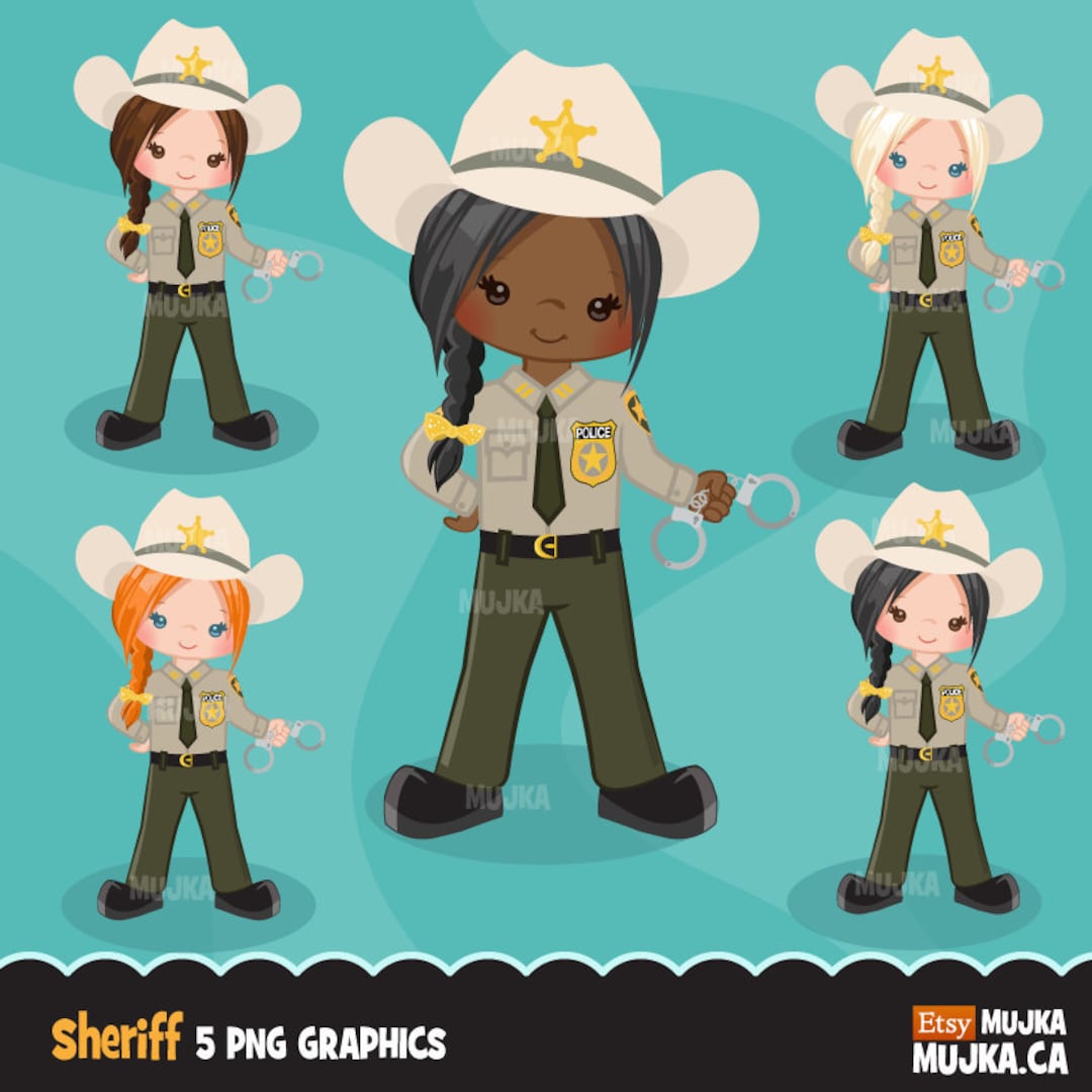 Sheriff, Cops, Female Police Officer Clipart, Graphics, Planner ...