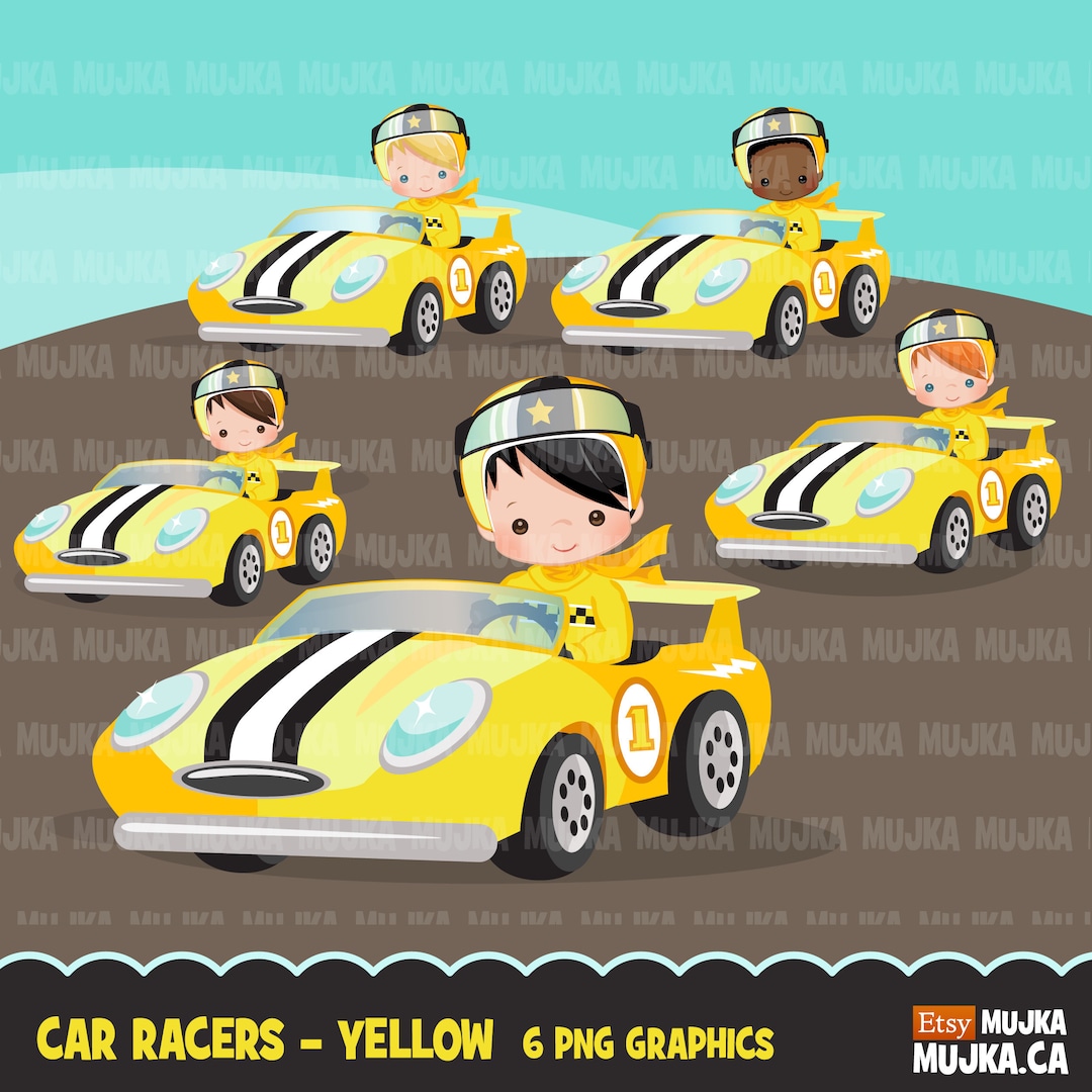Car Racing Clipart, Race Car Driver Formula 1 Graphics, Boys Birthday ...