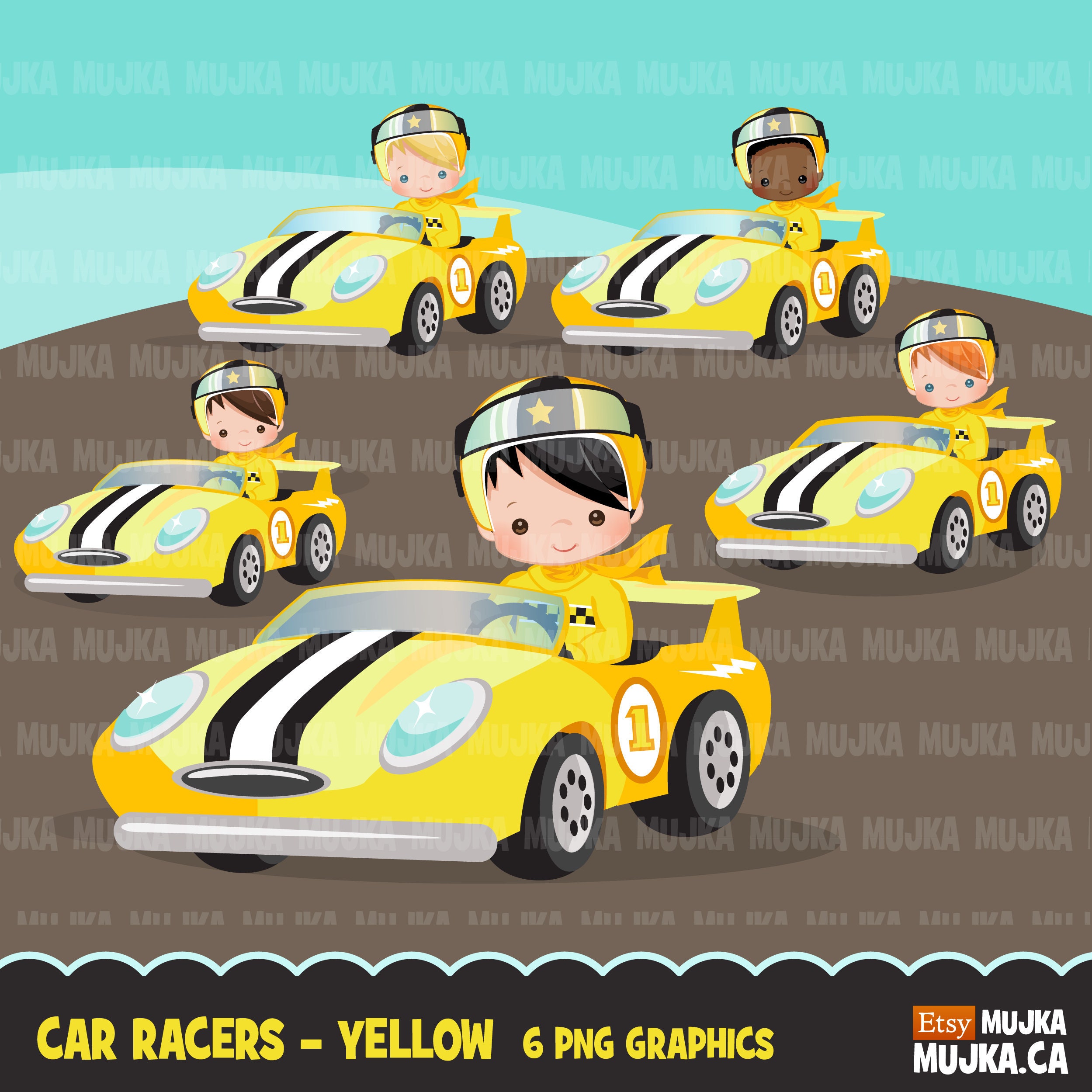 F1 Race Car Cartoon