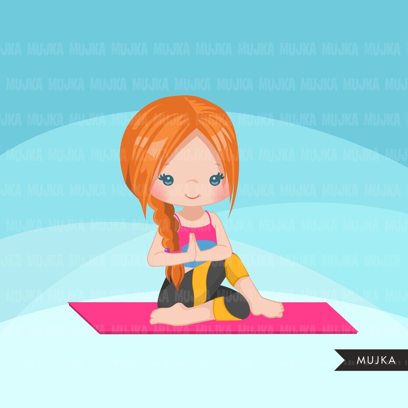 Yoga Clipart. Healthy Lifestyle Fitness Workout Graphics - Etsy India