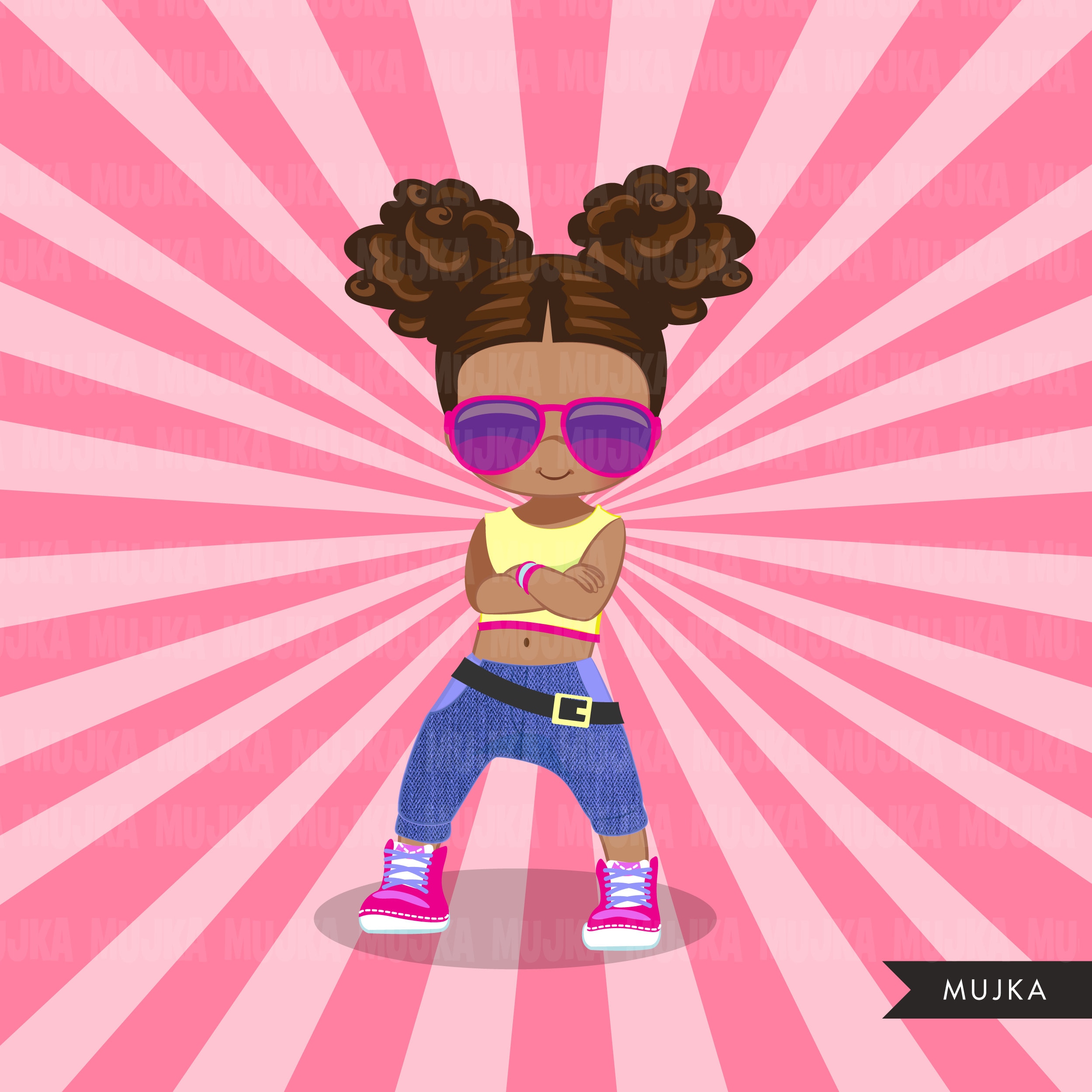 Afro Black Hip Hop Dancer Girls Clipart, Fashion, Break Dance, Rapping ...