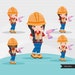 Construction Clipart Little Girl Contractor Hard Hat Dump - Etsy
