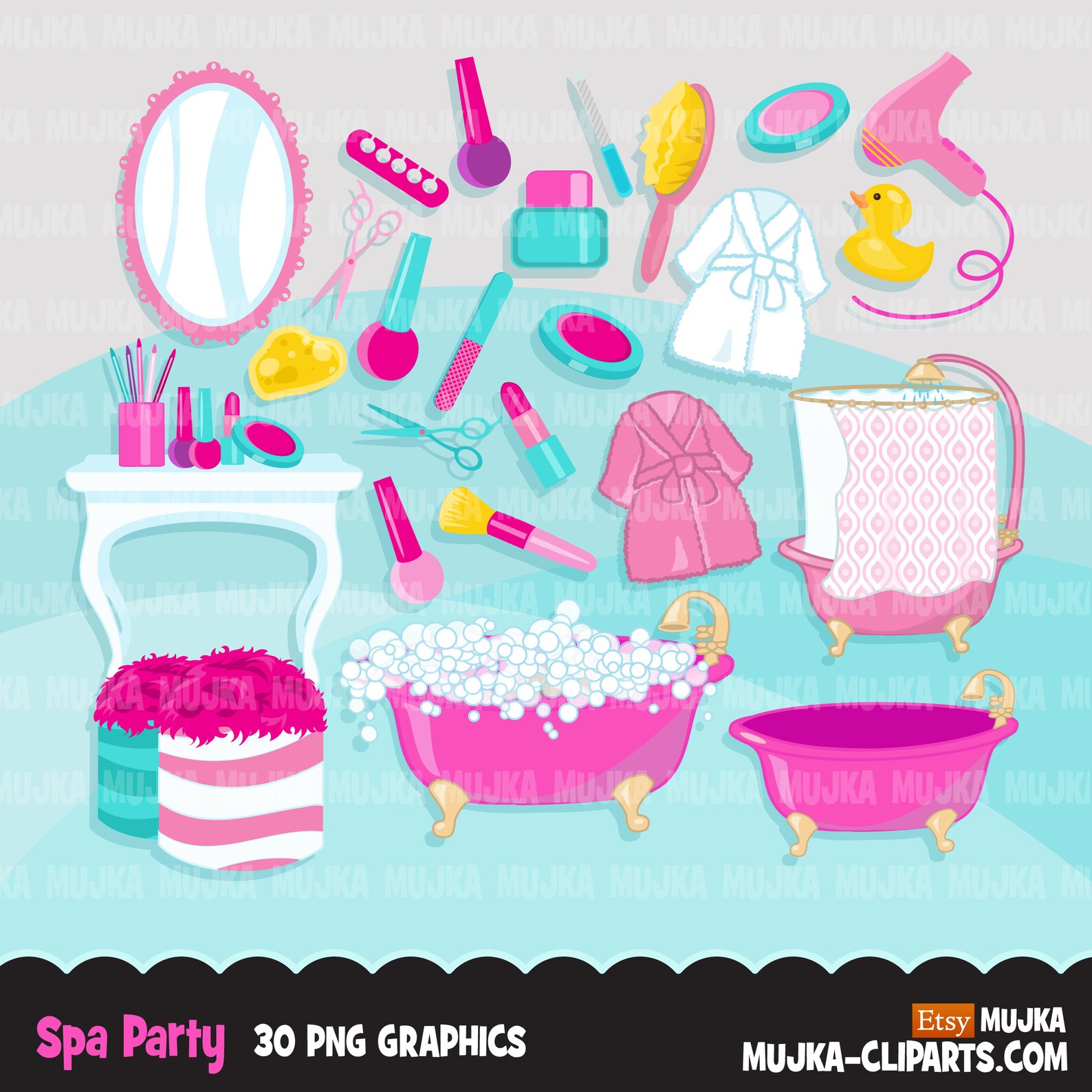 Spa Clipart Bundle, Spa Sublimation Designs Digital Download, Spa ...
