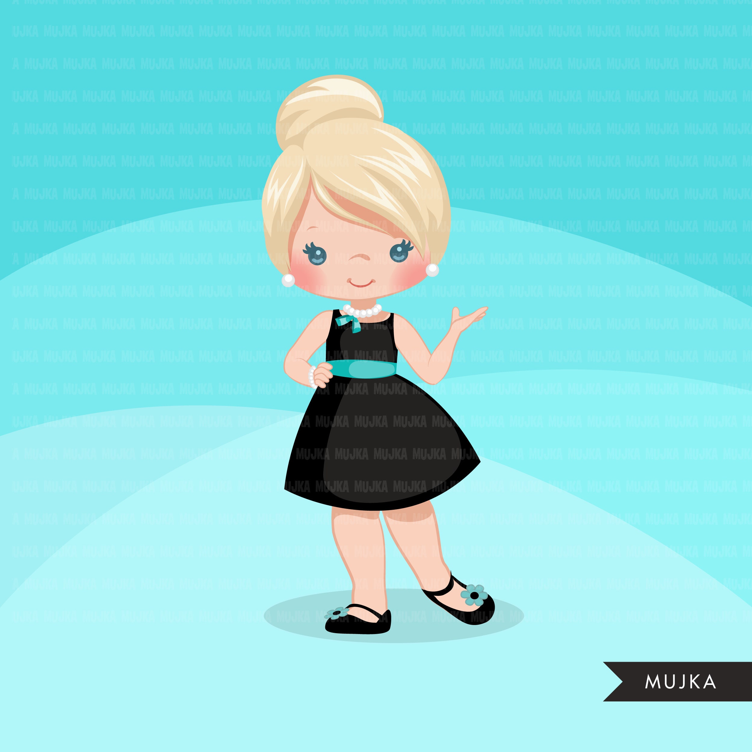 Tiffany Girls clipart Breakfast at Tiffany's graphics | Etsy