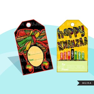 Kwanzaa Tags, Printable Kwanzaa Holiday Labels, Digital PNG Gift Tags ...
