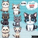 Cats Png, Kitten Png, Pets Clipart Bundle, Cute Cats Clipart, Best ...