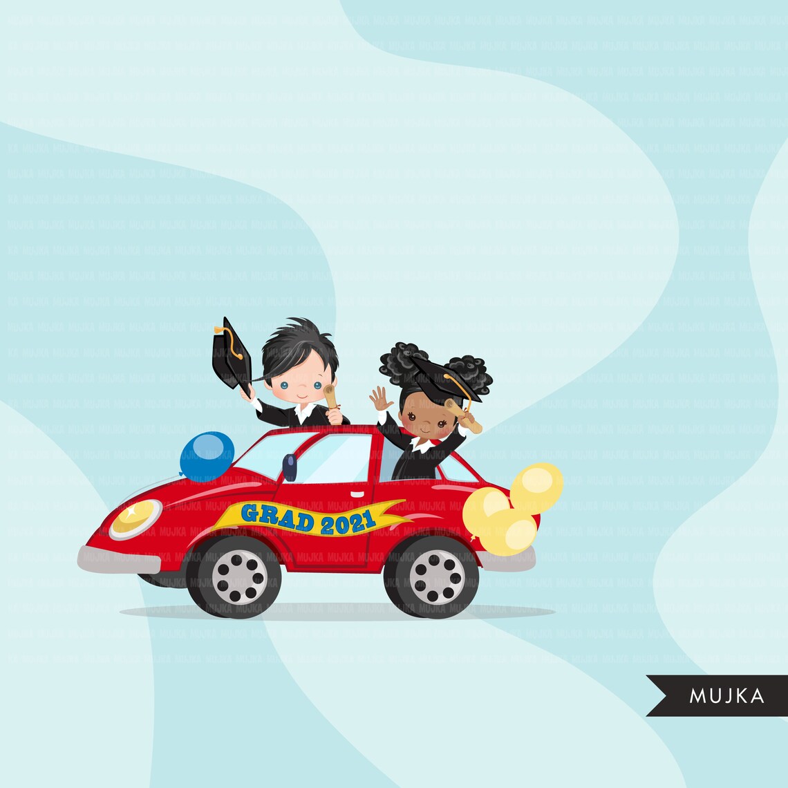 Graduation Clipart, Drive by Graduation Parade, Boys, Girls, Drive ...