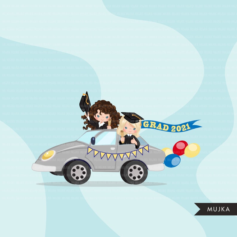 Drive by Graduation Parade Clipart, Grad Party, Drive Through Party ...