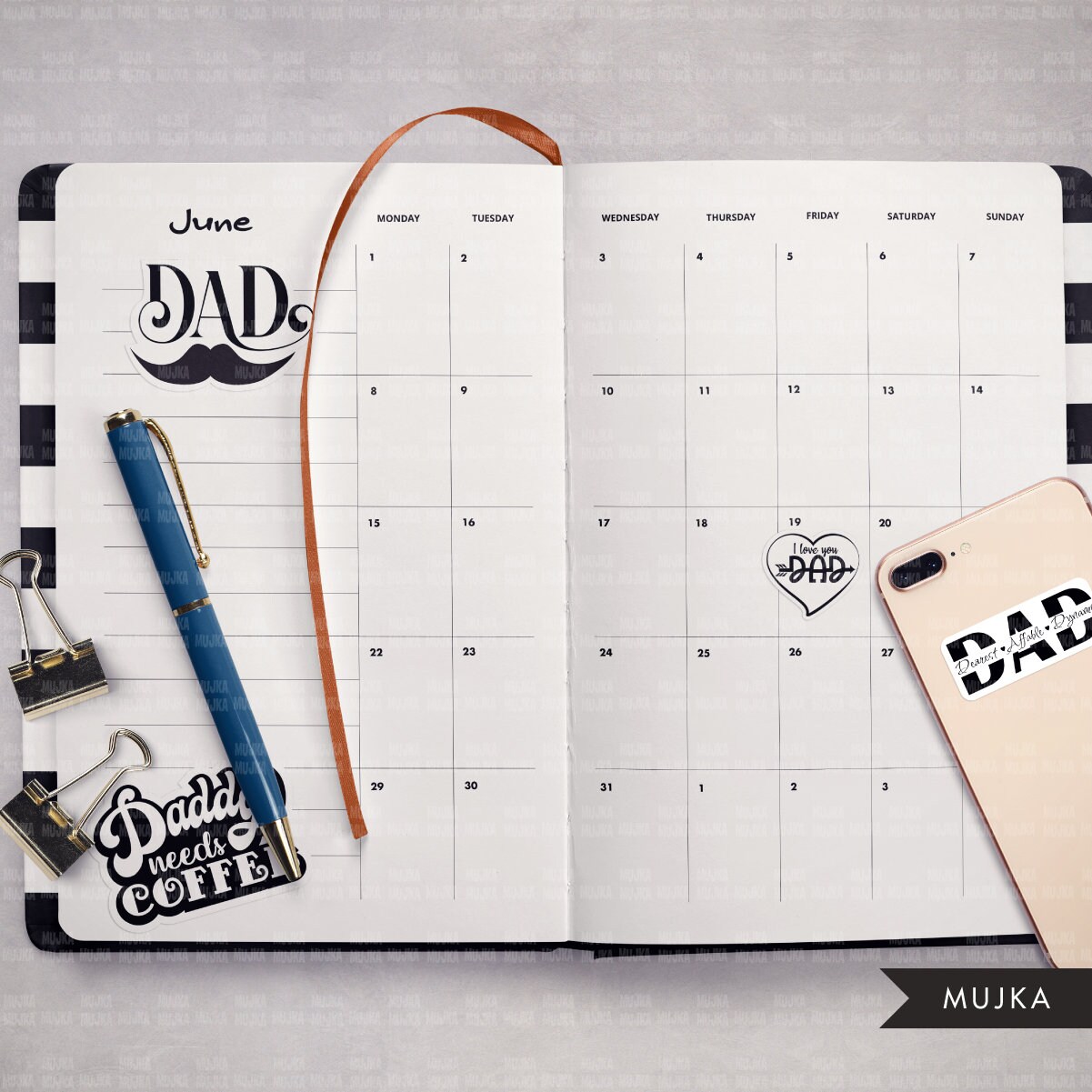 Dad Stickers Bundle Dad Png Fathers Day Stickers Fathers - Etsy