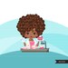 Afro Black Woman Baker PNG Clipart With Baking Supplies, Print and Cut ...