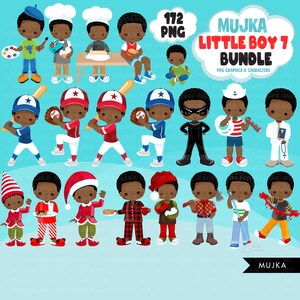 Black Boy Png Bundle, Black Boy Magic, Black Boy Art, Little Boy ...