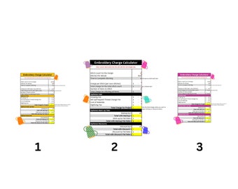 Easy Embroidery Charge Calculator - Etsy
