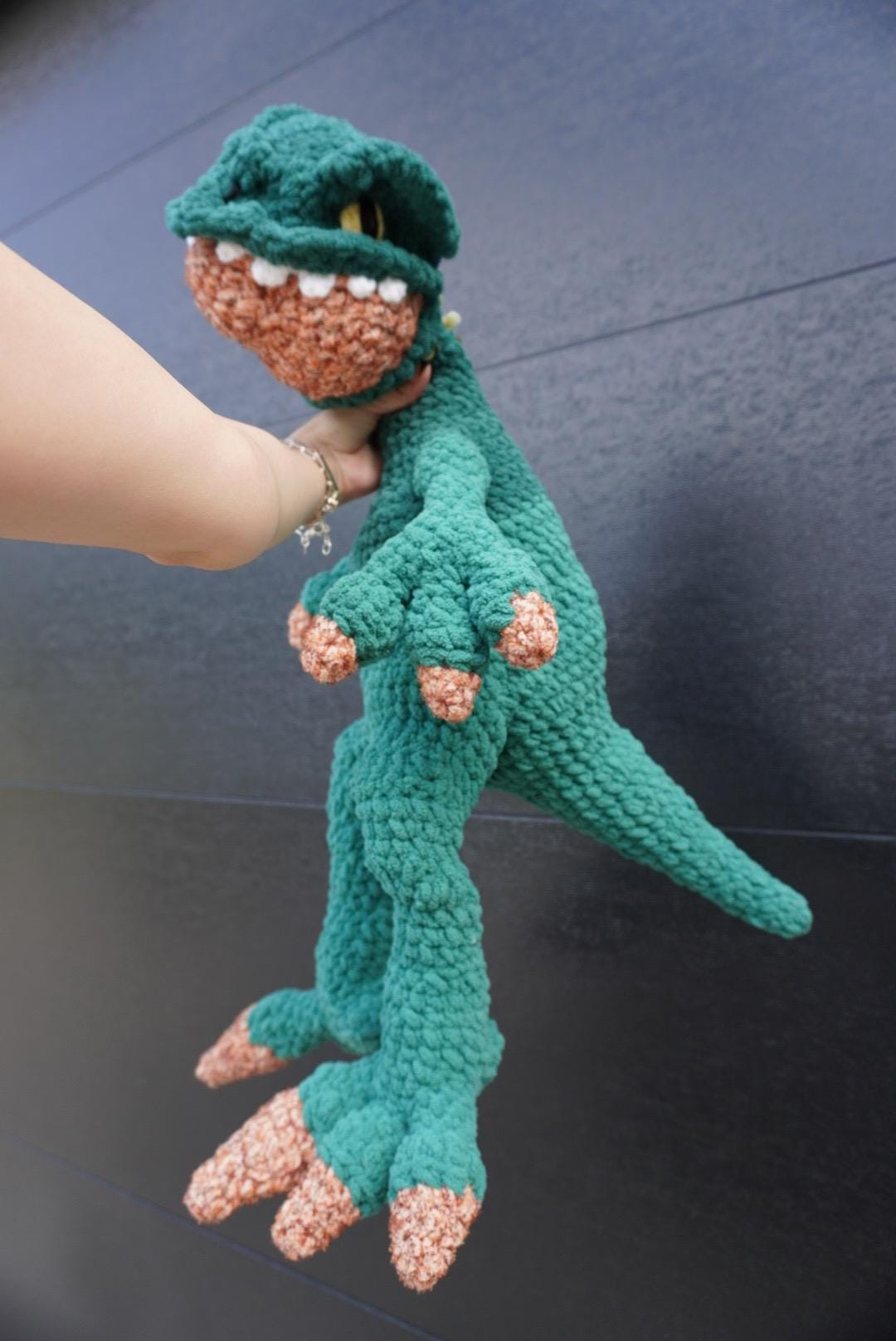 GIANT Crochet Raptor Dino - Etsy