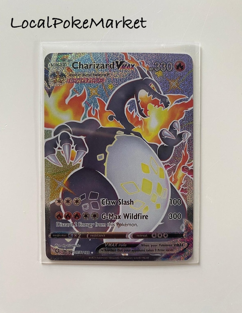 Charizard VMAX Shining Fates Holo PROXY Pokémon Card - Etsy