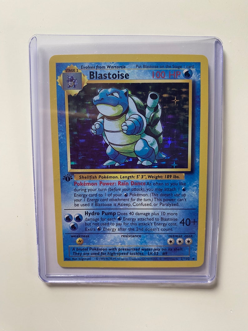 First Edition Base Set Blastoise Proxy Card - Etsy