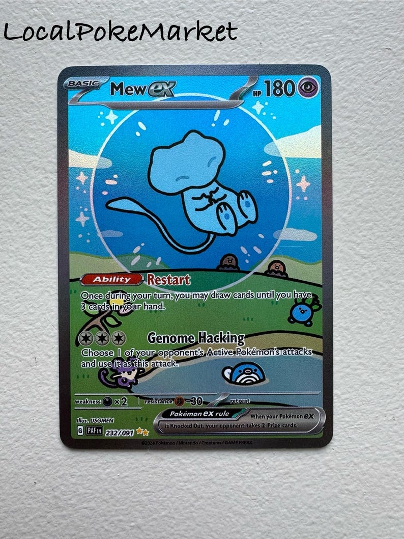 Shining Bubble Mew Ex Palden Fates Holo PROXY Pokémon Card - Etsy