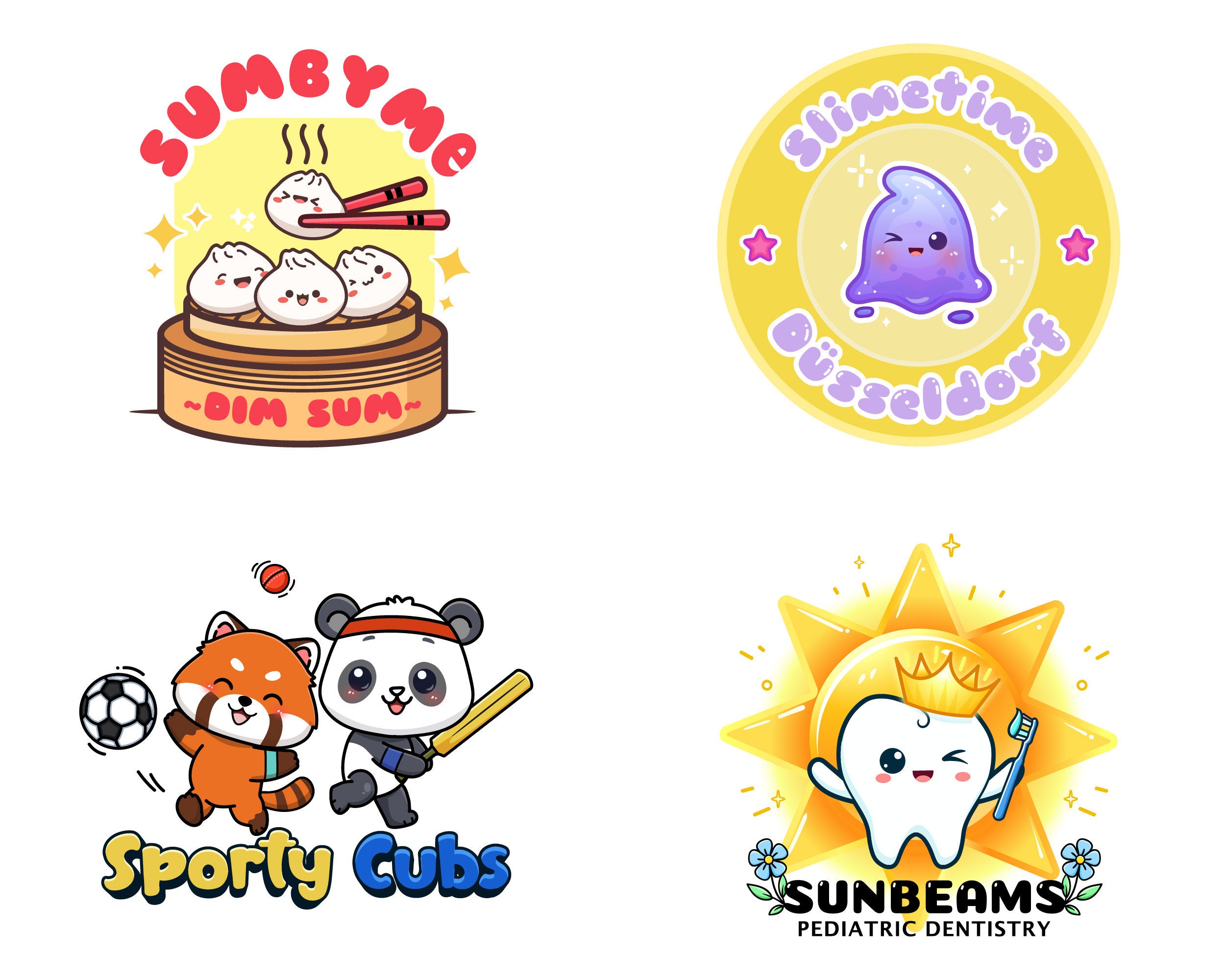 Custom Cute Kawaii Logo| Custom Logo | Cartoon Logo | Kawaii Commission ...