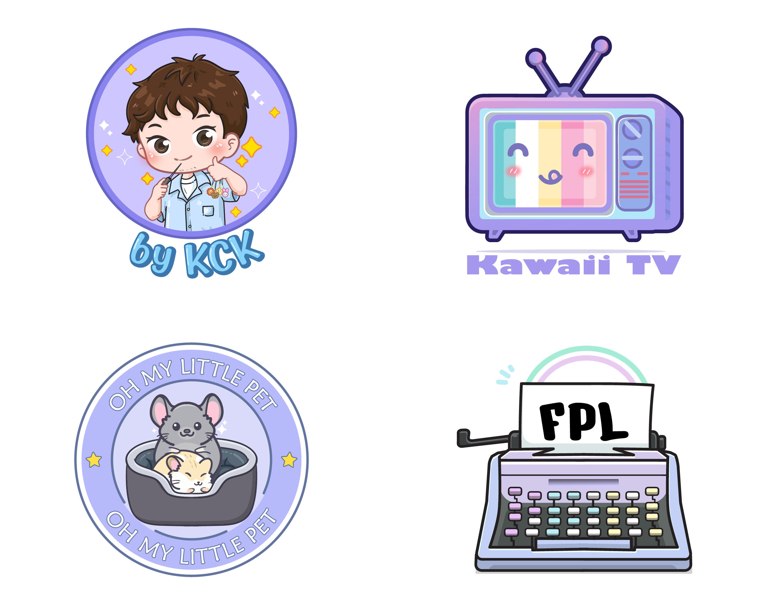 Custom Kawaii Mascot Logo Design | Cartoon Character - Etsy