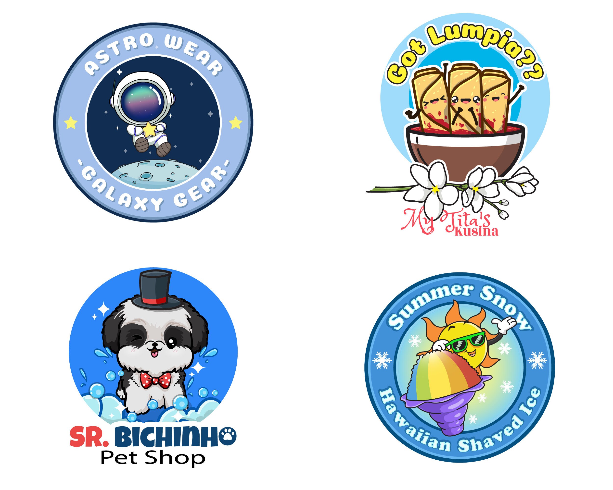 Custom Cute Kawaii Logo| Custom Logo | Cartoon Logo | Kawaii Commission ...