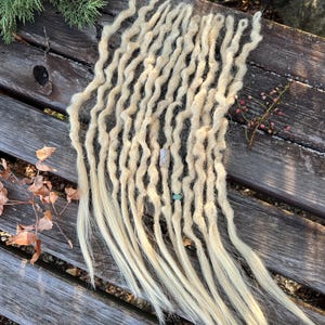 Custom, Gold Blonde Human Hair Dreads Extensions, Crochet Dreadlocks ...