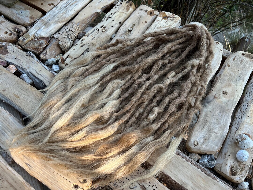 Ready to Ship, Blonde Human Hair Dreads Extensions, Crochet Dreadlocks ...