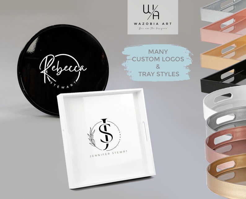 Personalized Logo Square or Round Modern Serving Display Tray High ...