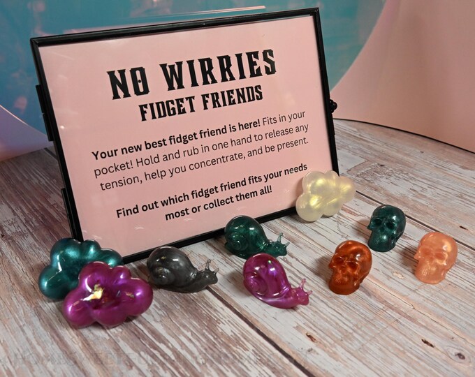 No Wirries Resin Fidget Friends – Handmade Anxiety Relief Toys for ...