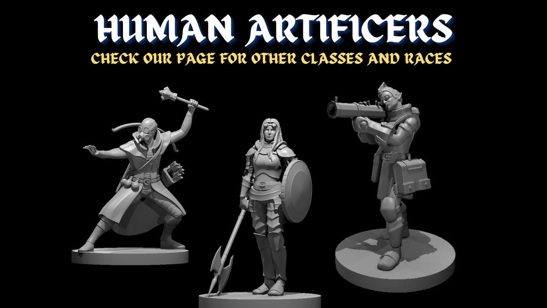 D&D Human Miniatures Human Artificers DND Minis Dungeons and Dragons ...