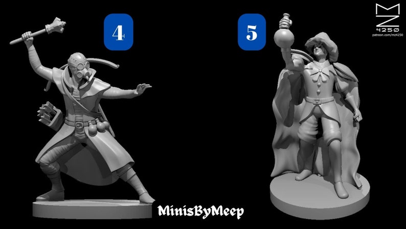 D&D Human Miniatures Human Artificers DND Minis Dungeons and Dragons ...