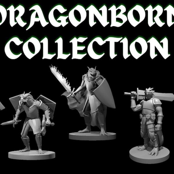 Dnd Dragonborn Miniature - Etsy