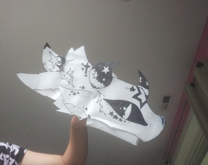 Star Themed Paper Dragon Puppet With Removable Mask - Etsy