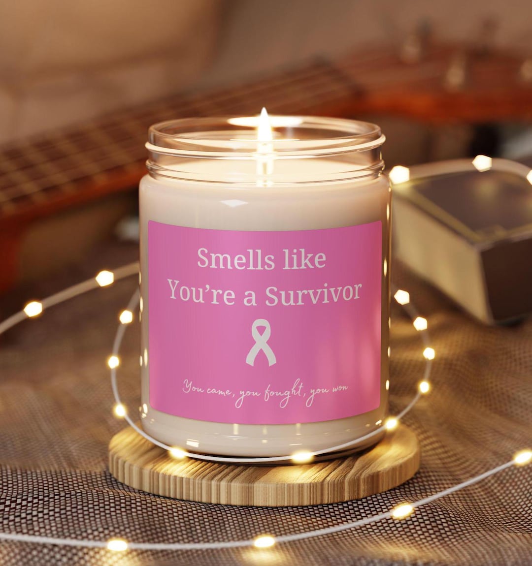 Breast Cancer Survivor Candle, Mastectomy Gift, Gift for Friend ...