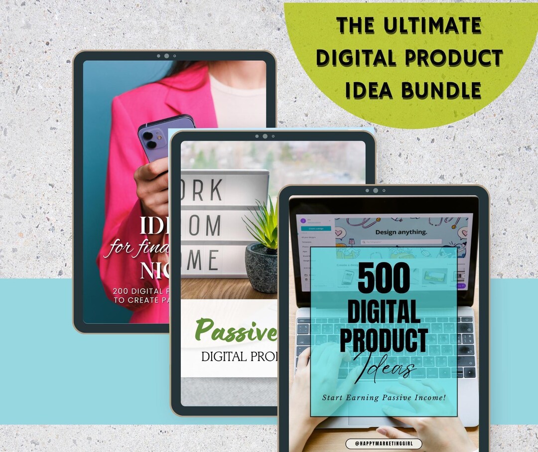 The Ultimate Digital Product Idea Bundle | Finding Your Niche | Passive ...
