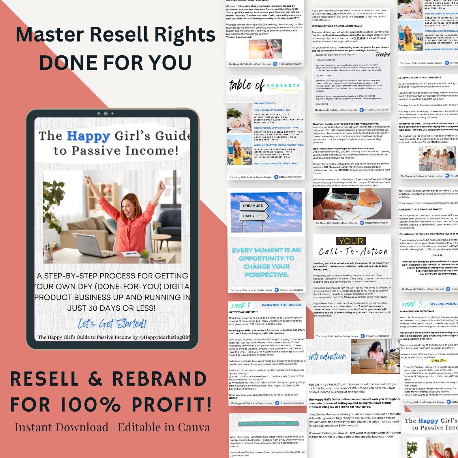 The Happy Girl's Guide to Passive Income | Passive Profit Playbook ...